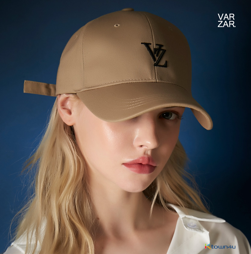 ktown4u.com : 라이브샘플용 [VARZAR] 3D Monogram logo over fit ball cap beige