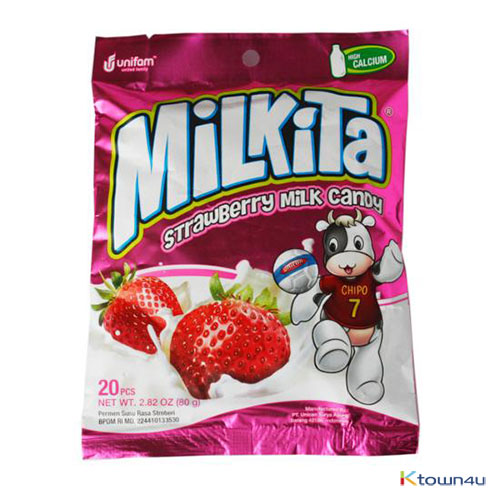 ktown4u.com : [Milkita] Strawberry Milk Candy 80g*1EA