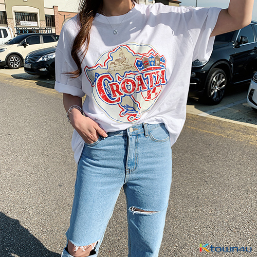 ktown4u.com : Cariden Printed T-Shirt [Ivory]