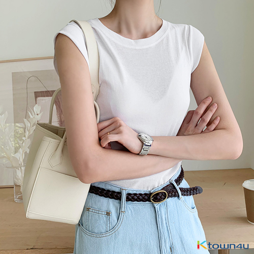 ktown4u.com : [naning9]Hireth sleeveless shirt_White