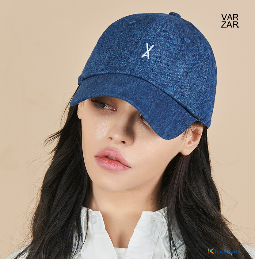ktown4u.com : [VARZAR] Varzar Logo Over Fit Denim Ball Cap indigo