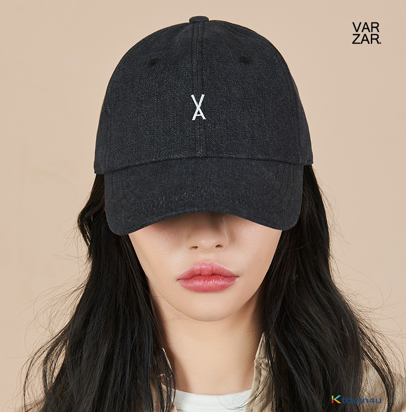 ktown4u.com : [VARZAR] Varzar Logo Over Fit Denim Ball Cap Black