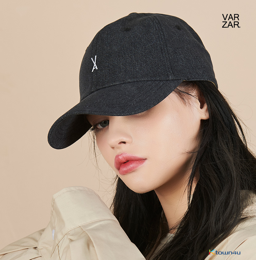 ktown4u.com : [VARZAR] Varzar Logo Over Fit Denim Ball Cap Black