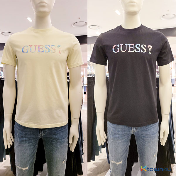 ktown4u.com : Unisex Tie Dying PVC GUESS Short Sleeve Tee_4colors
