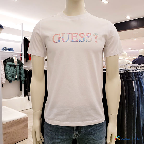 ktown4u.com : Unisex Tie Dying PVC GUESS Short Sleeve Tee_4colors