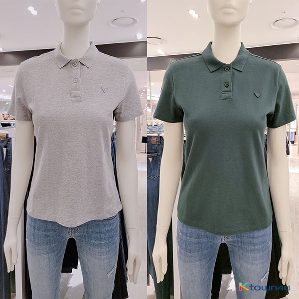 ktown4u.com : Women's Basic COLLAR Tee_4colors