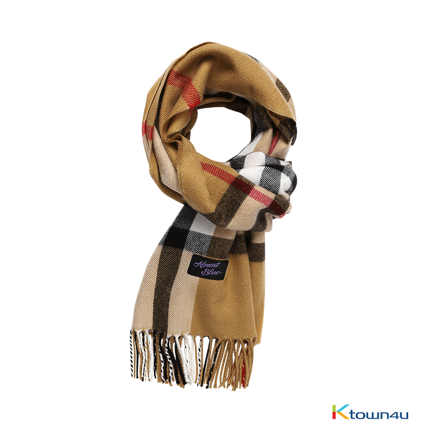 ktown4u.com : Signature Check Muffler [Beige]