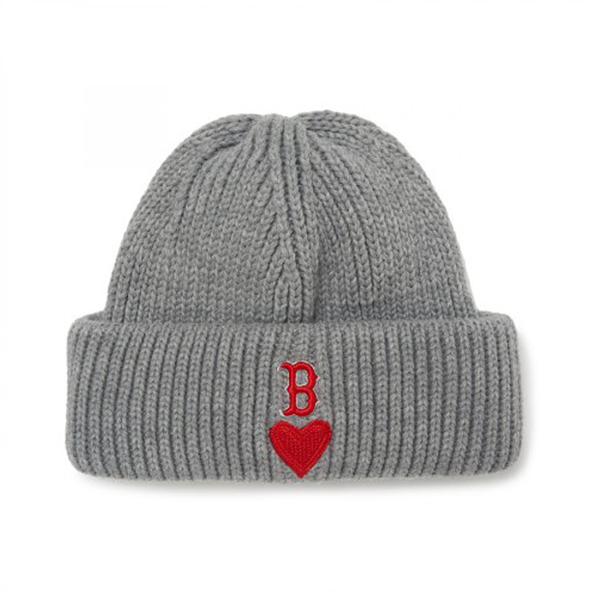 ktown4u.com : HEART BEANIE B (MELANGE GRAY)