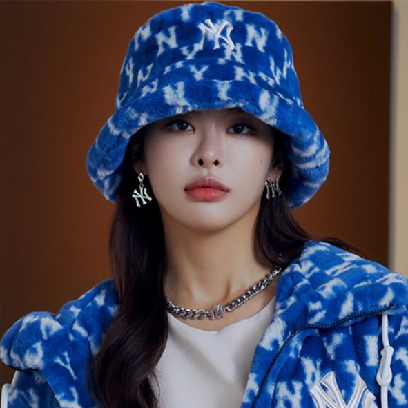 ktown4u.com : MONOGRAM FLEECE BUCKET HAT NY [D.BLUE]