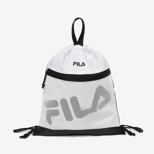 ktown4u.com : (22SS NEW SEMESTER) LINEAR LOGO MESH STRING BAG [2COLORS]