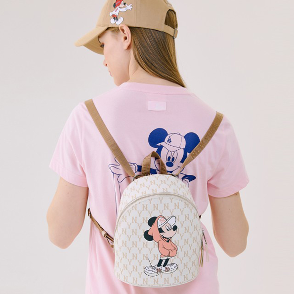ktown4u.com : MLB X MICKEY MONOGRAM MINI BACKPACK NY [BEIGE]
