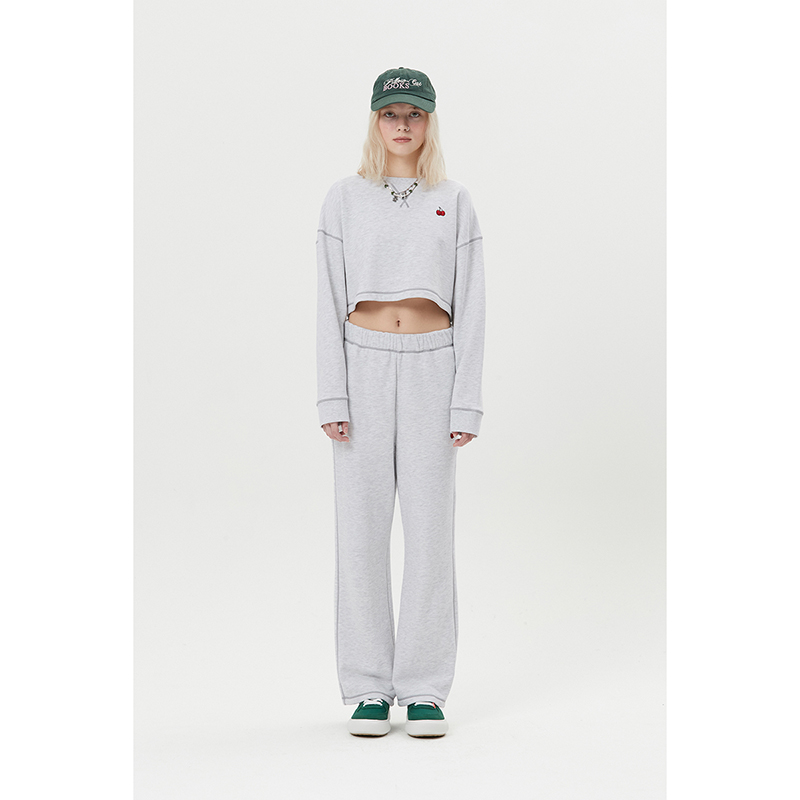 ktown4u.com : Small Doodle Cherry Wide Pants [GYL]
