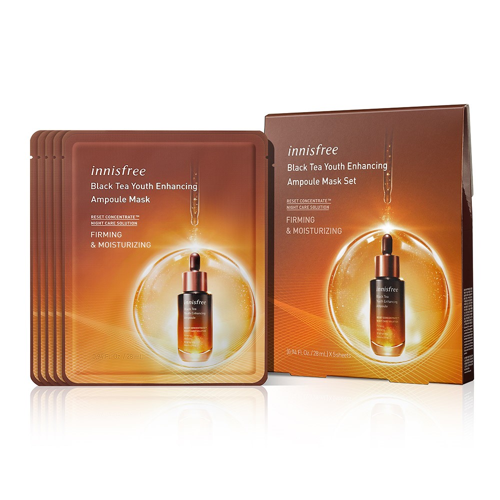 ktown4u.com : innisfree Black Tea Youth Enhancing Ampoule Mask Set