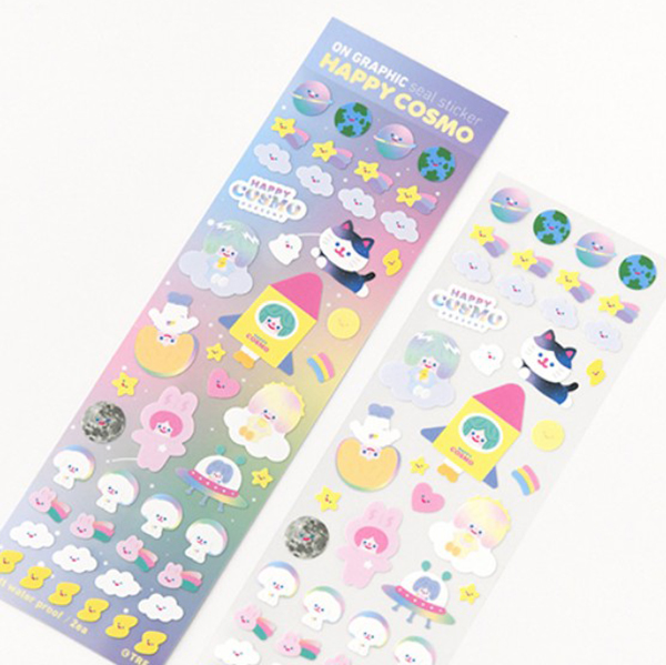 ktown4u.com : TRF happy cosmo seal sticker_MATT WATER PROOF