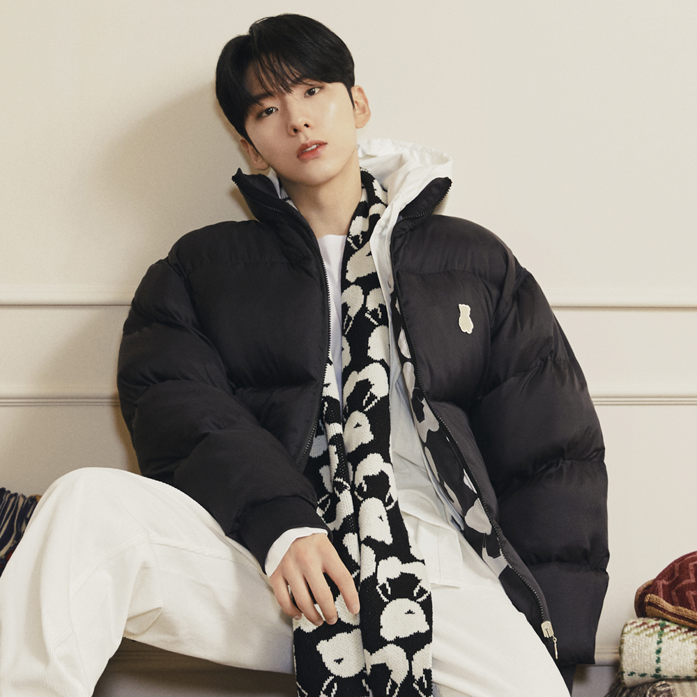 jp.ktown4u.com : (MONSTA X KIHYUN Gift Set) Bear 3 Way Short Padding [Black]