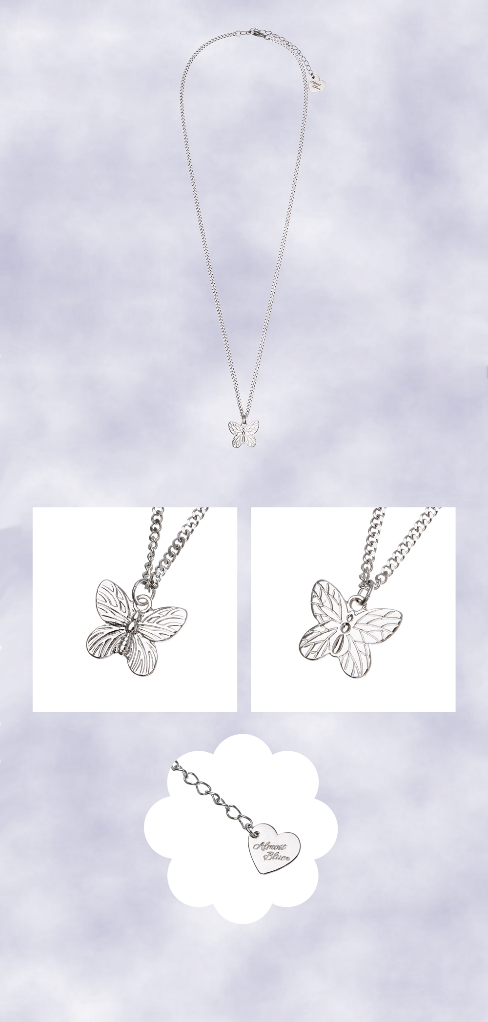 ktown4u.com : Butterfly Necklace [Medium]