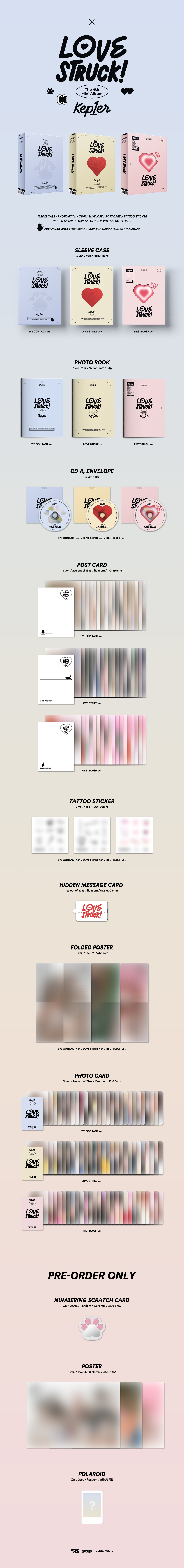 ktown4u.com : [Off-Line Sign Event] [3CD SET] Kep1er - The 4th Mini Album [LOVESTRUCK!] (EYE ...